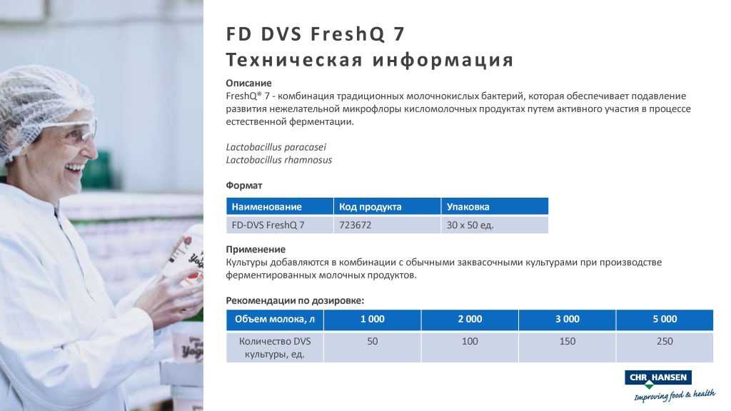 Новая защитная культура FreshQ 7 от Chr.Hansen для российского рынка ...